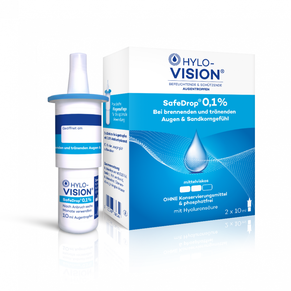 Hylo-Vision® SafeDrop® 0,1 % Augentropfen | OmniVision GmbH | Produkt